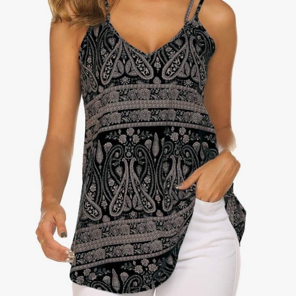 Ours | Tops | Ours Floral Print Double Spaghetti Strap Tunic Top | Poshmark